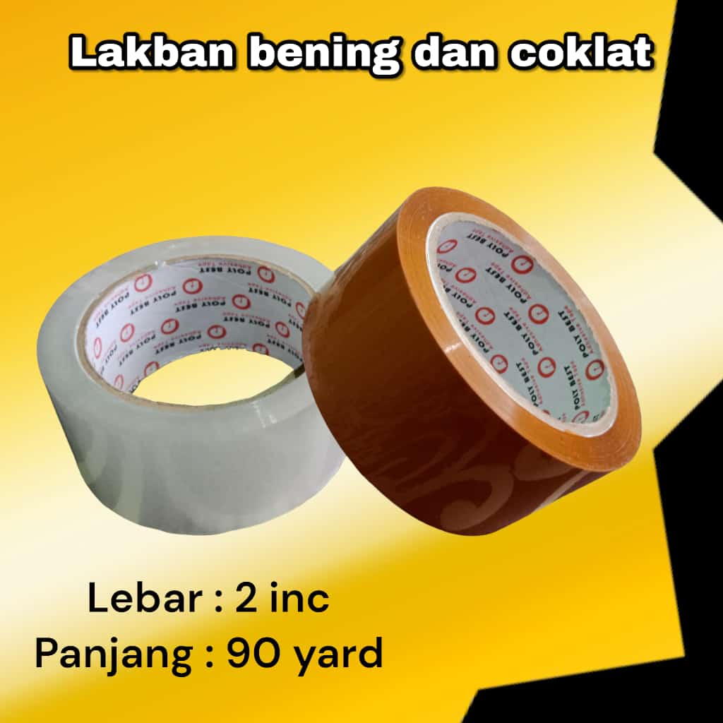 LAKBAN 2 INCH x 90 YARD / LAKBAN 45mm 90 YARD / LAKBAN BENING DAN ...