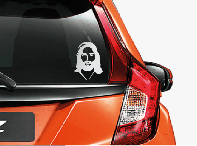 Stiker Gambar Wajah Yesus Siluet Kristiani Katolik Motor Mobil Laptop ...