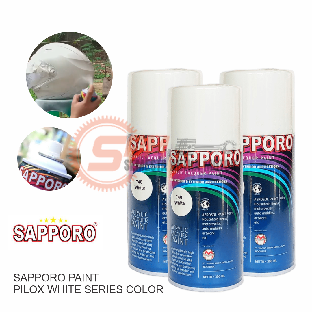 Pilox Sapporo Warna Putih 300ml Cat Semprot Aerosol White Colour Spray ...
