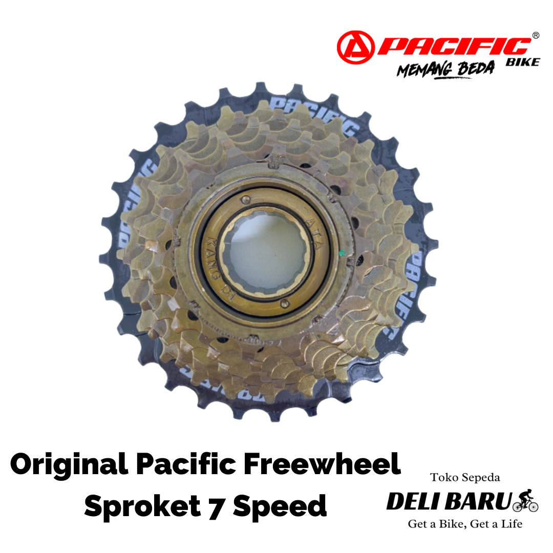 Pacific Freewheel 7 speed gir belakang susun sepeda MTB lipat | Lazada ...