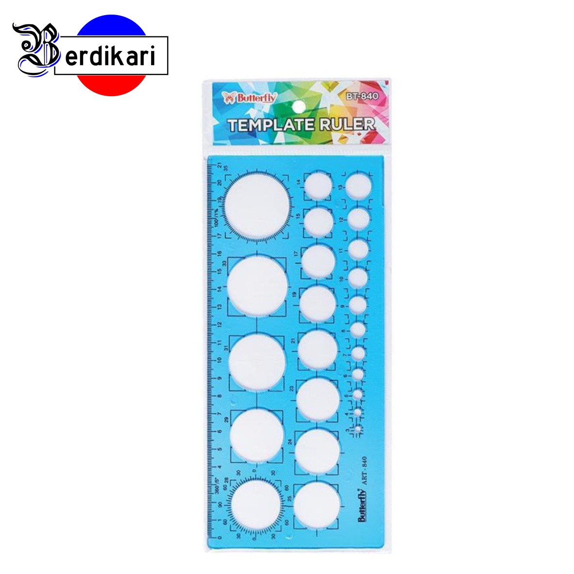 Penggaris Mal Lingkaran Bulat Butterfly BT 840 | Lazada Indonesia