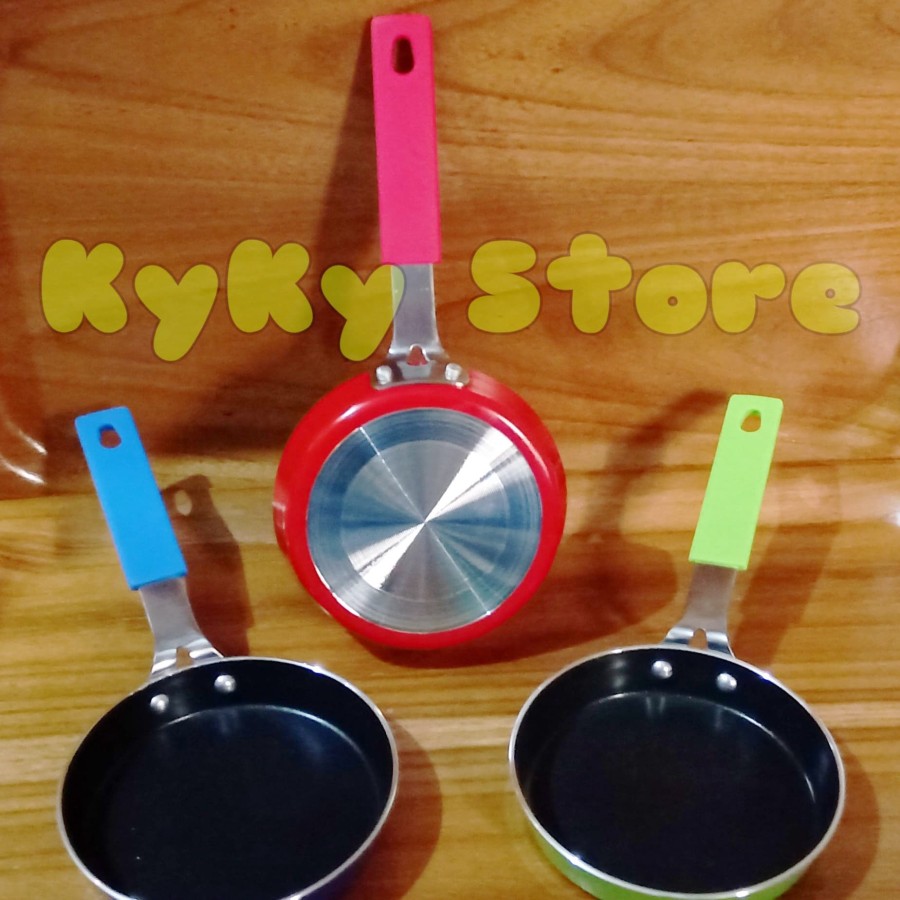 FRY PAN MINI FRYPAN - TEFLON KECIL - EGG PAN WAJAN TELUR ALUMUNIUM ...