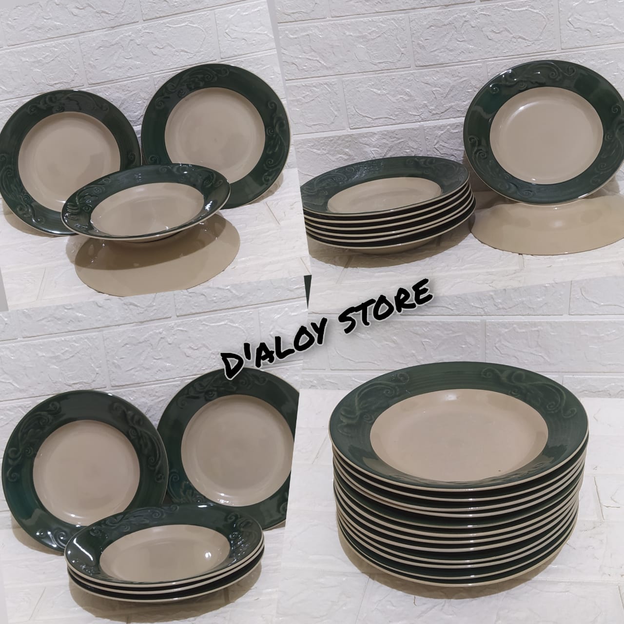 PIRING MAKAN MOTIF / PIRING KACA / PIRING KRAMIK / PIRING MAKAN ...