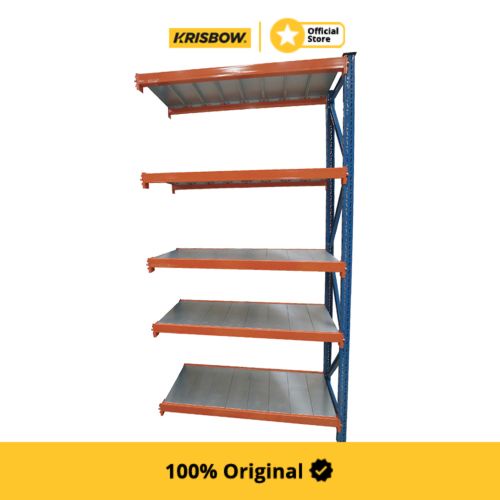 Krisbow 47x120x240 Cm Rak Besi Add Shelving Stainless - Biru | Lazada ...