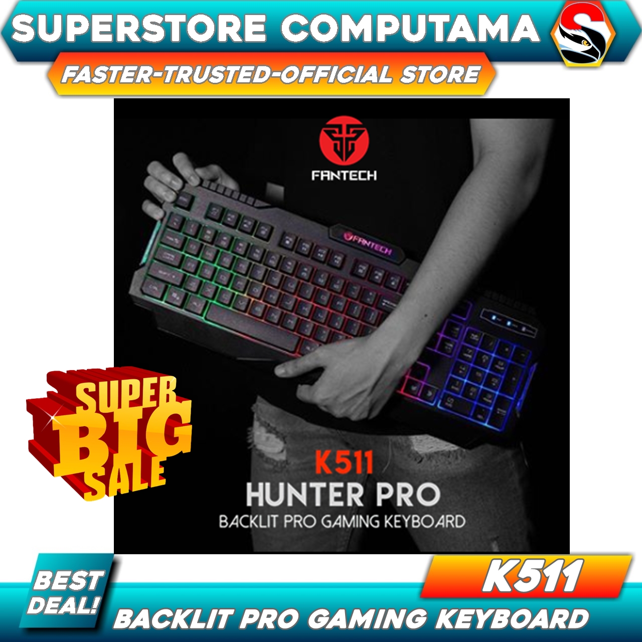 Fantech K511 Hunter Pro Gaming Keyboard | Lazada Indonesia