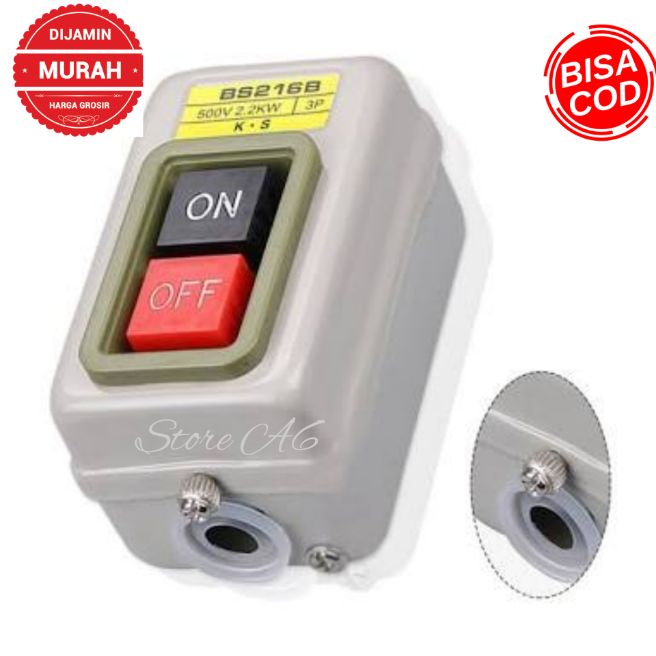 PUSH BUTTON 15 A, Tombol on/off saklar on off mesin | Lazada Indonesia