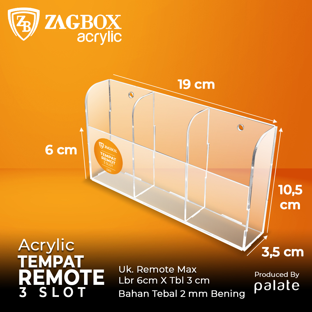 Acrylic Tempat Remote - Akrilik Tempat Remote AC/TV - 3 Slot | Lazada ...