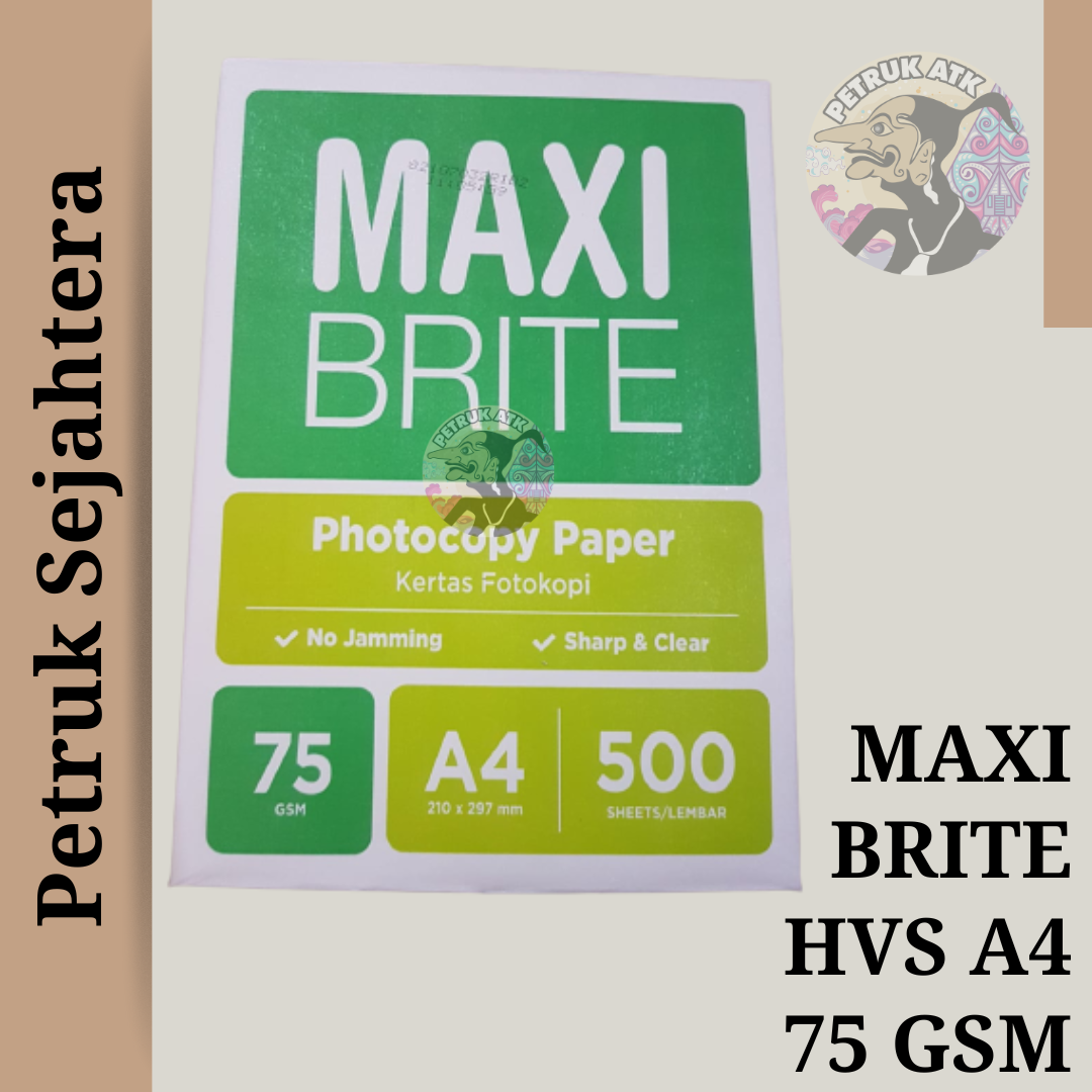 [RIM] KERTAS HVS MAXI A4 75 GSM / KERTAS FOTOKOPI PUTIH* | Lazada Indonesia
