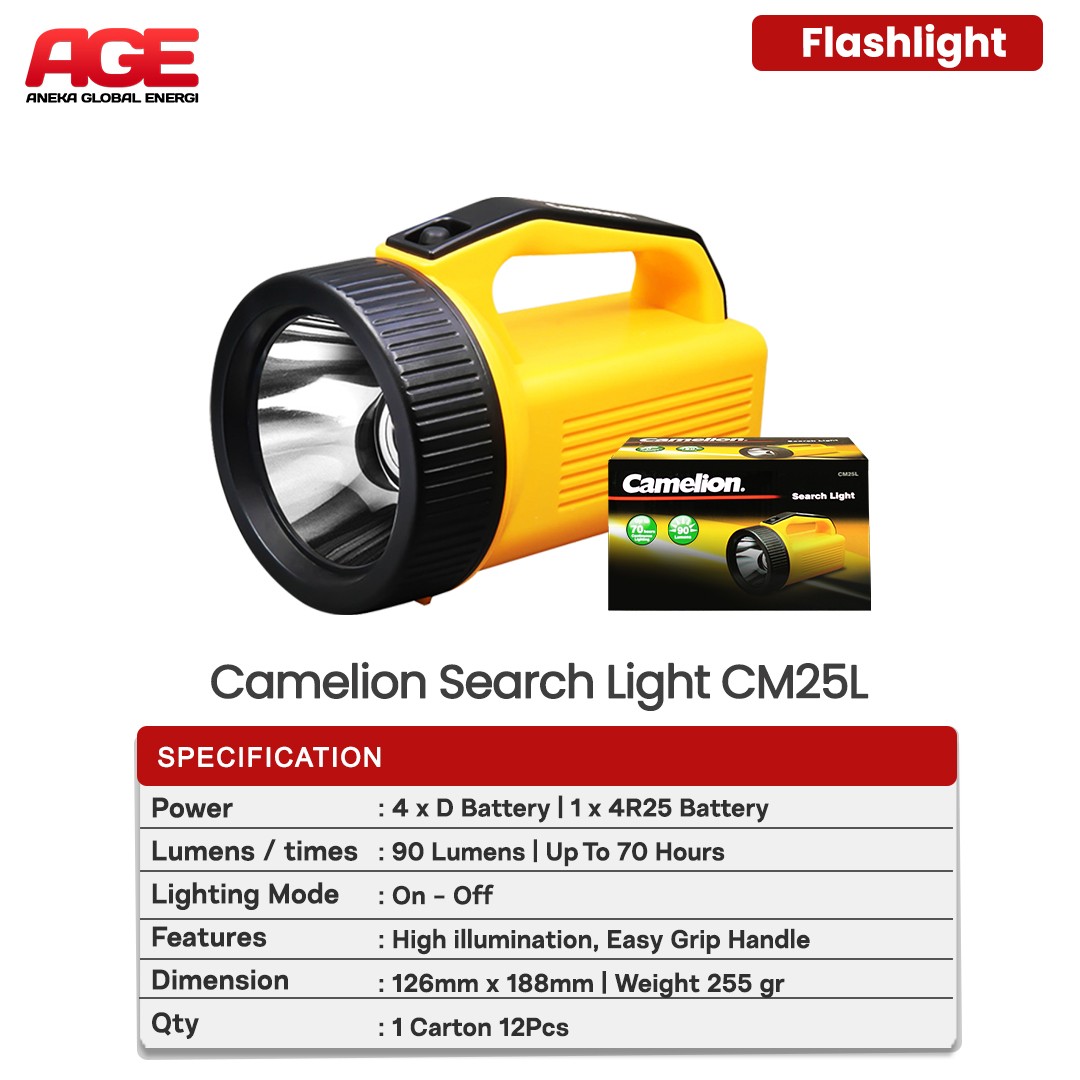 Senter LED JUMBO CAMELION S5 OSRAM Baterai Besar 4xD Lamp CM25L ...