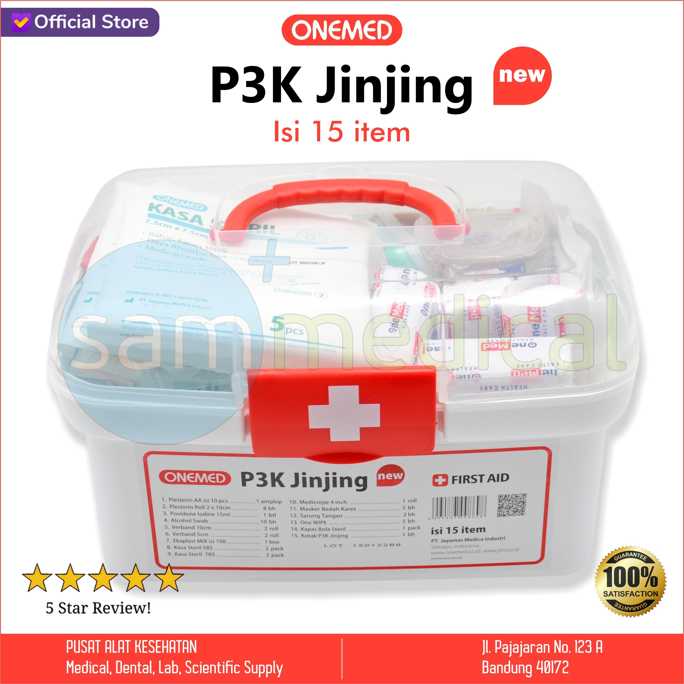 OneMed Kotak P3K Jinjing + Isi 15item | Lazada Indonesia