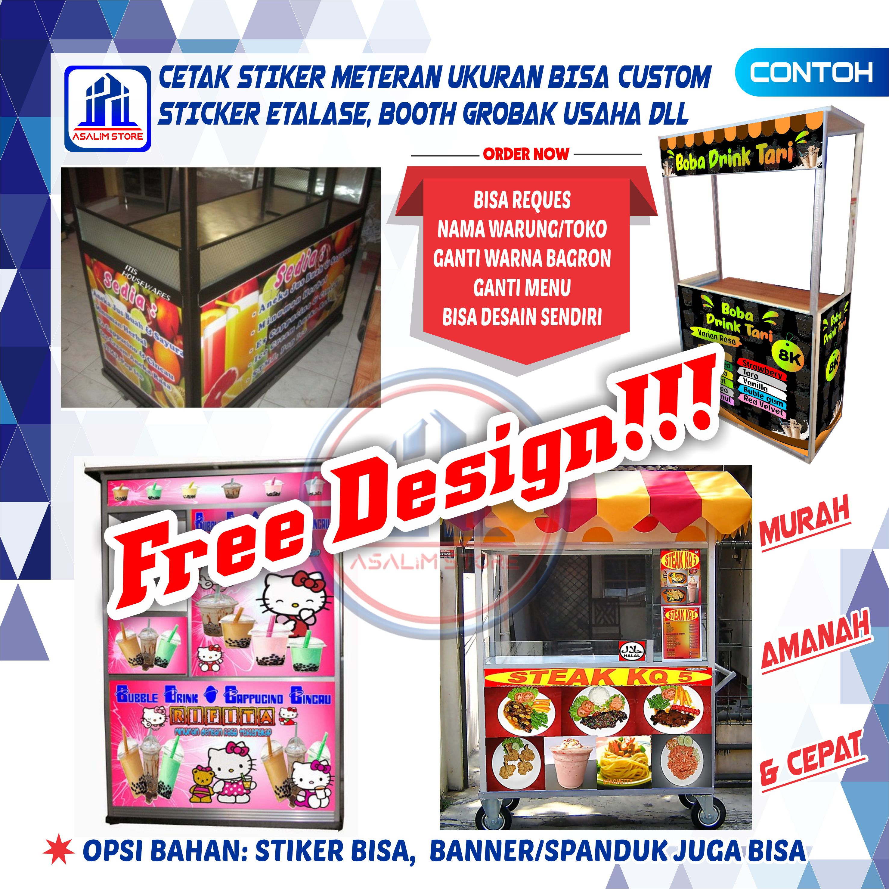 STIKER METERAN CUSTOM STICKER GROBAK USAHA Stiker Label Kemasan (FREE ...