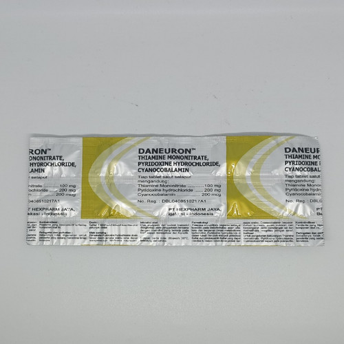 Daneuron Tablet - Vitamin B1 B6 B12 Multivitamin dan Mineral (Strip 10 ...