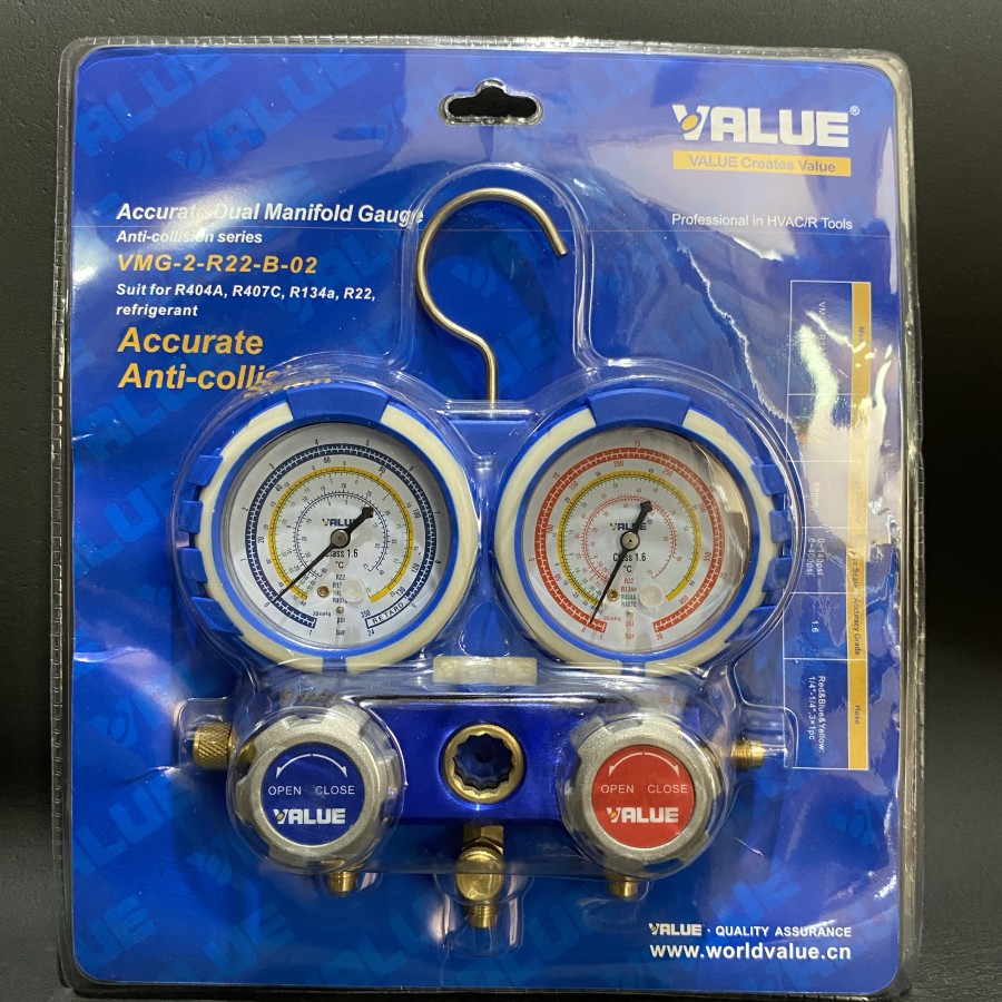 Testing Manifold analizer AC alat isi freon R410 R32 R22 R134 value ...