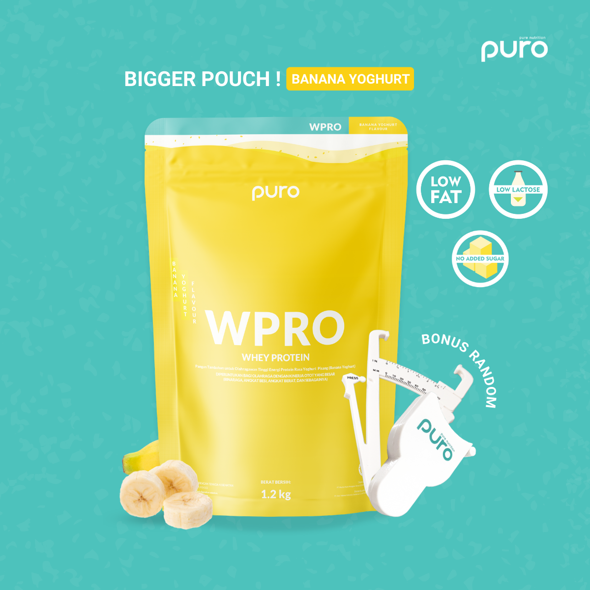 PURO WPRO Whey Protein Concentrate 1.2kg | Lazada Indonesia