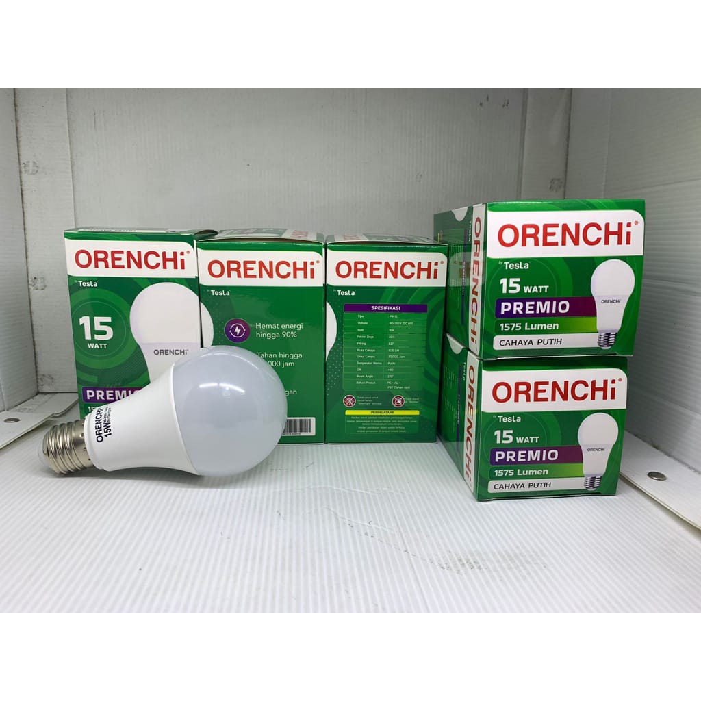 Lampu LED Orenchi Premio 15 Watt Bohlam LED 15 W Cahaya Putih by Tesla ...