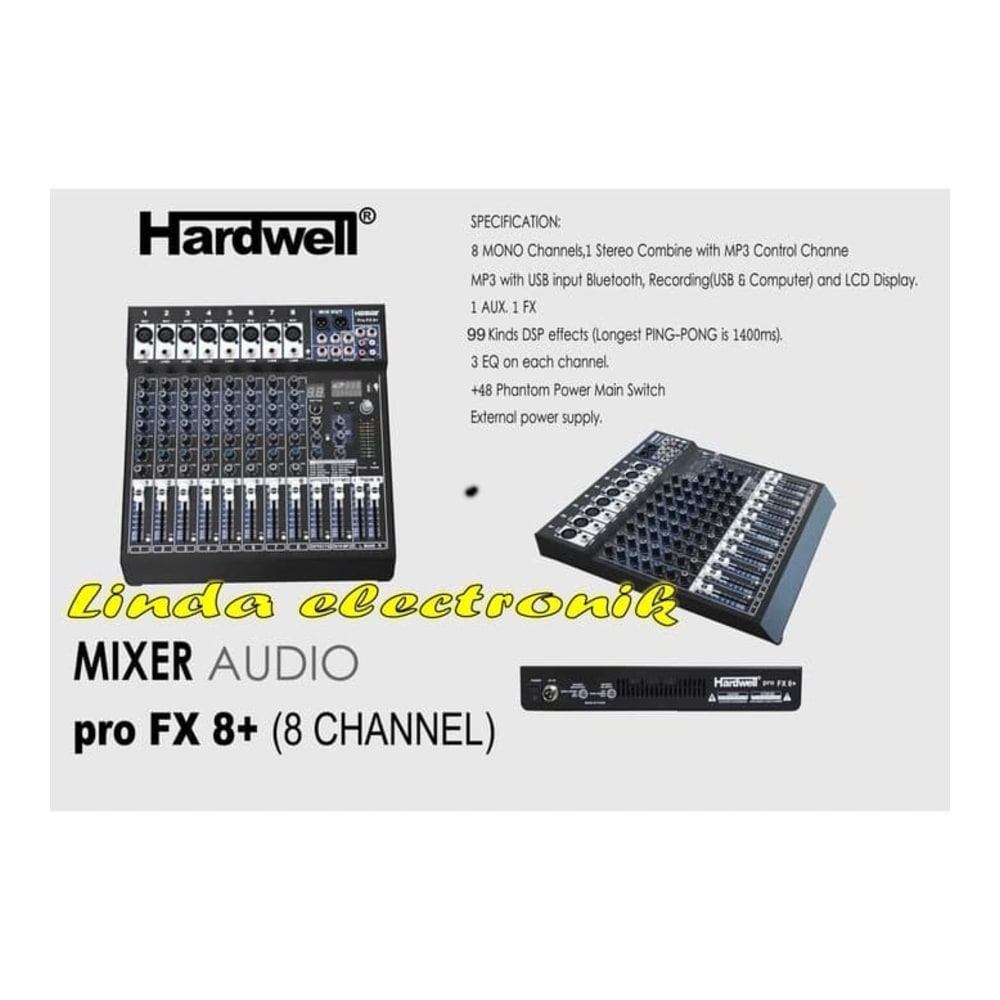 mixer hardwell pro fx 8+ 8 ch ORYGINAL profx8+ pro fx8+ | Lazada Indonesia