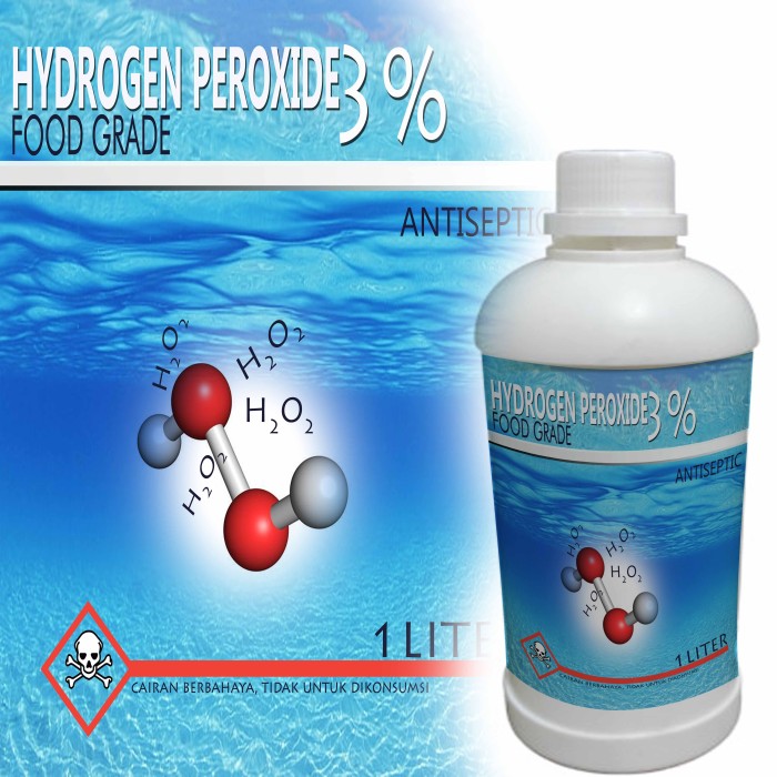 H2O2 Hydrogen Peroxide 3% 1 Food Grade 1 Liter | Lazada Indonesia