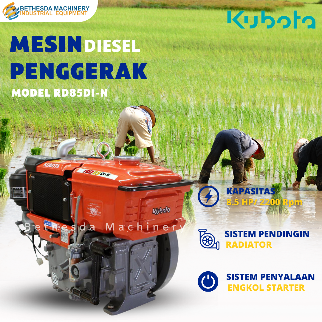 Kubota Diesel Engine 8,5HP / 8.5PK - Mesin Penggerak RD 85 DI-N 8.5 PK Radiator | Lazada Indonesia