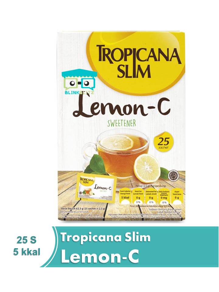 Tropicana Slim Lemon C Sweetener Box 25 Sachet Pengganti Gula Rasa ...