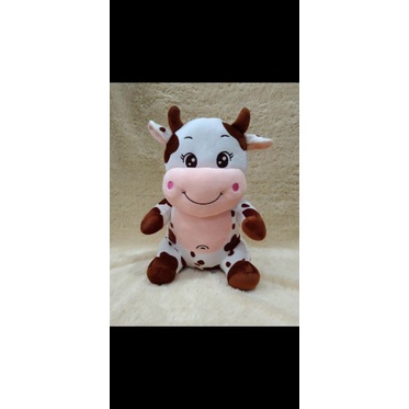 DREAMTOYS96 Boneka Sapi Hitam Putih Sit Cow Cute Cow Moo Moo Lucu ...