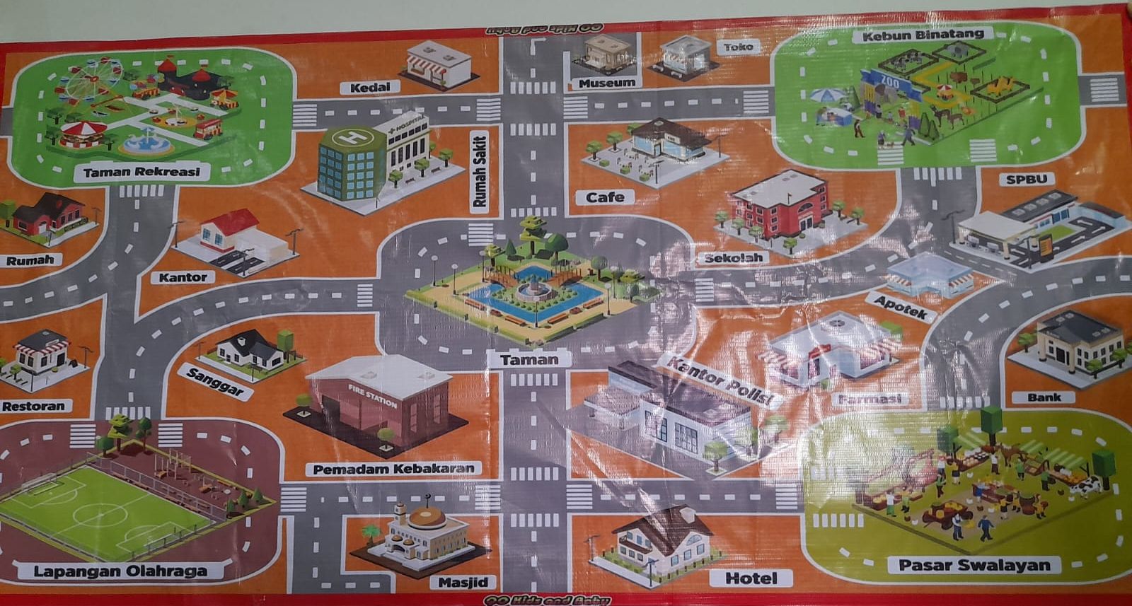 Play Maps Peta Bermain Anak Pretend Play Map Peta Kota Bermain Anak ...