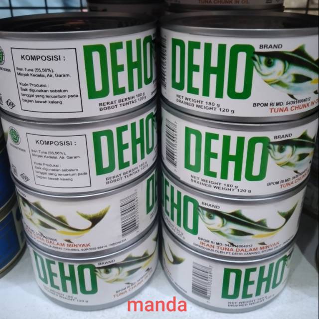 DEHO ikan tuna kaleng dalam minyak 180 gram | Lazada Indonesia