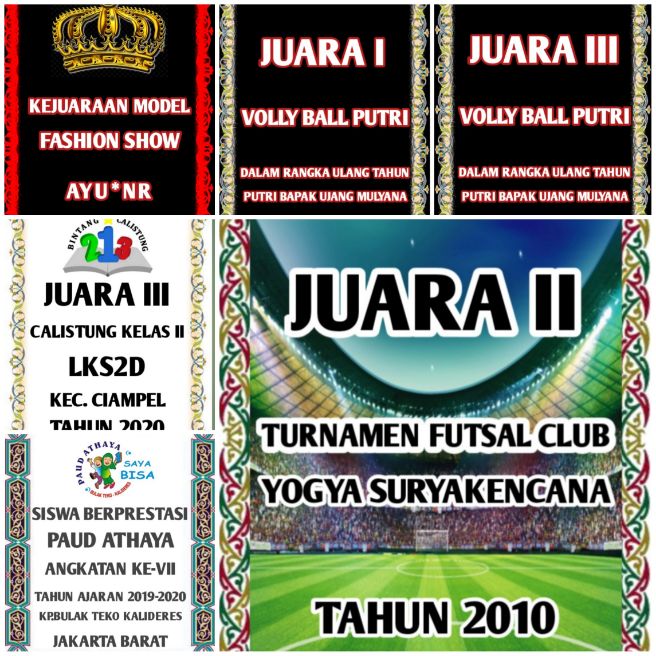 STIKER LEBEL NAMA PIALA LOGO DAN PITA | Lazada Indonesia