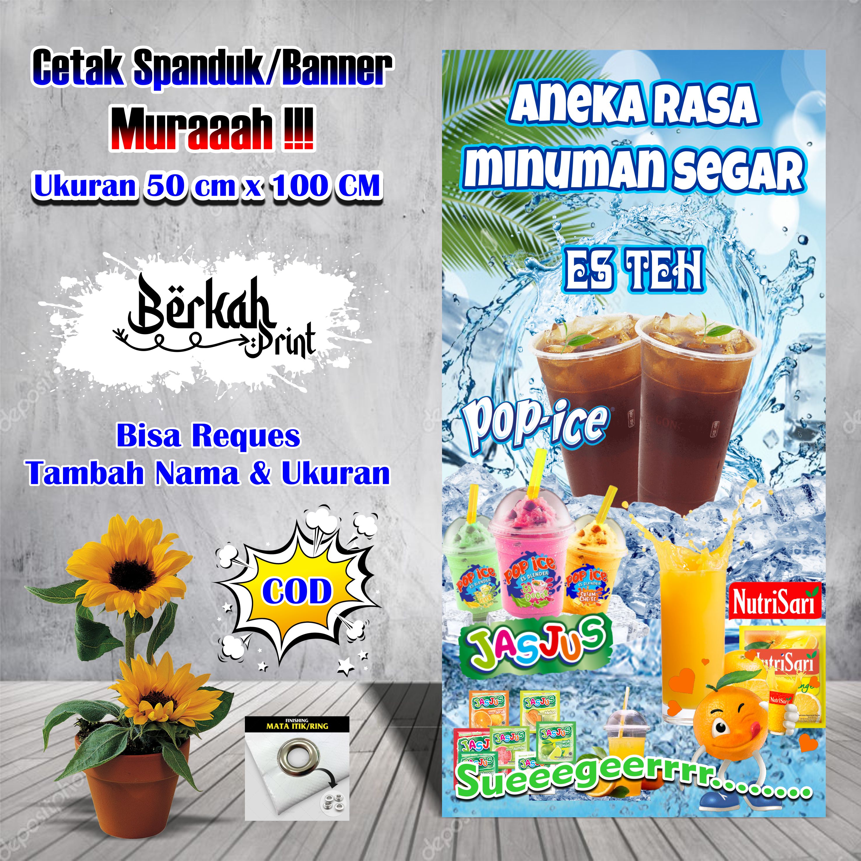 Spanduk Banner Aneka Minuman Segar Ukuran 50 cm x 100 cm | Lazada Indonesia
