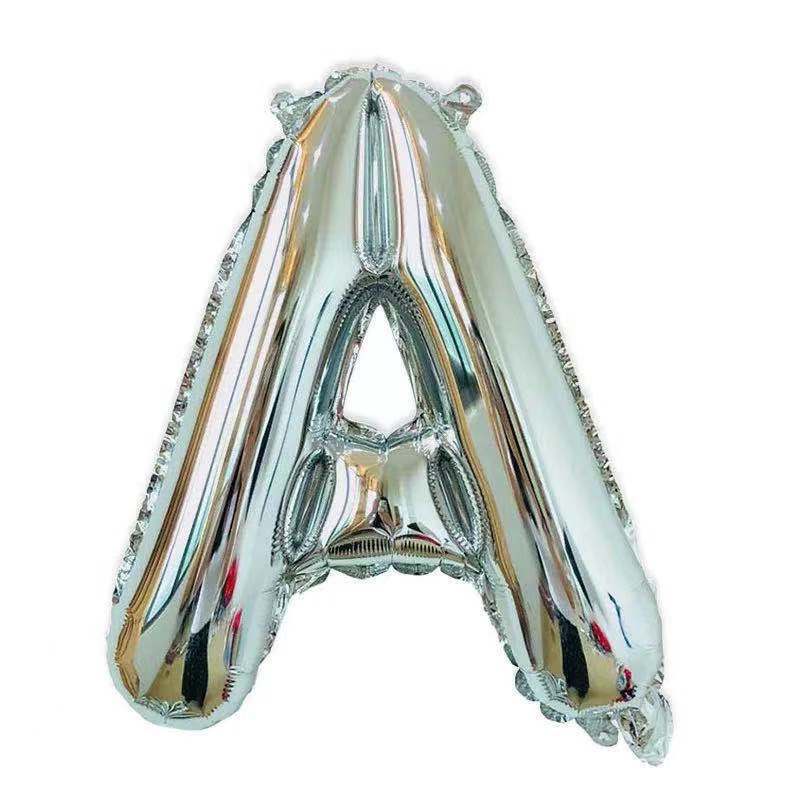 Balon Foil Huruf Silver ±40cm Ballon Foil Abjad Alphabet Balon Huruf ...