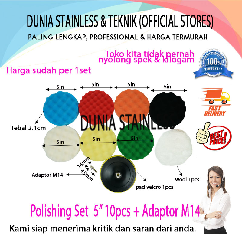 Busa Poles set 5" /Polishing set 5" 10pcs | Lazada Indonesia