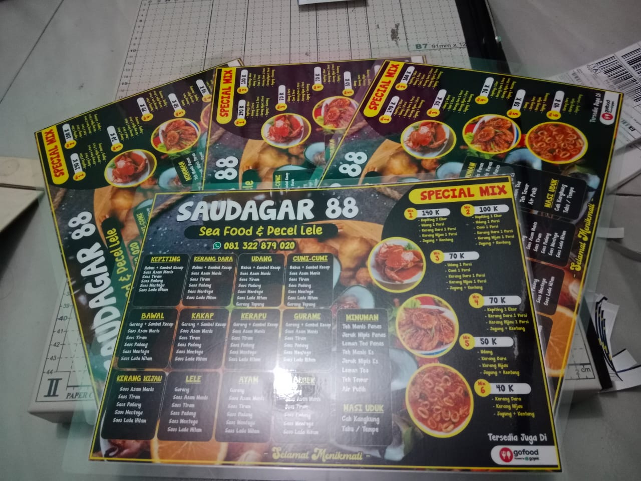 CETAK DAFTAR MENU makanan LAMINATING KERAS | Lazada Indonesia