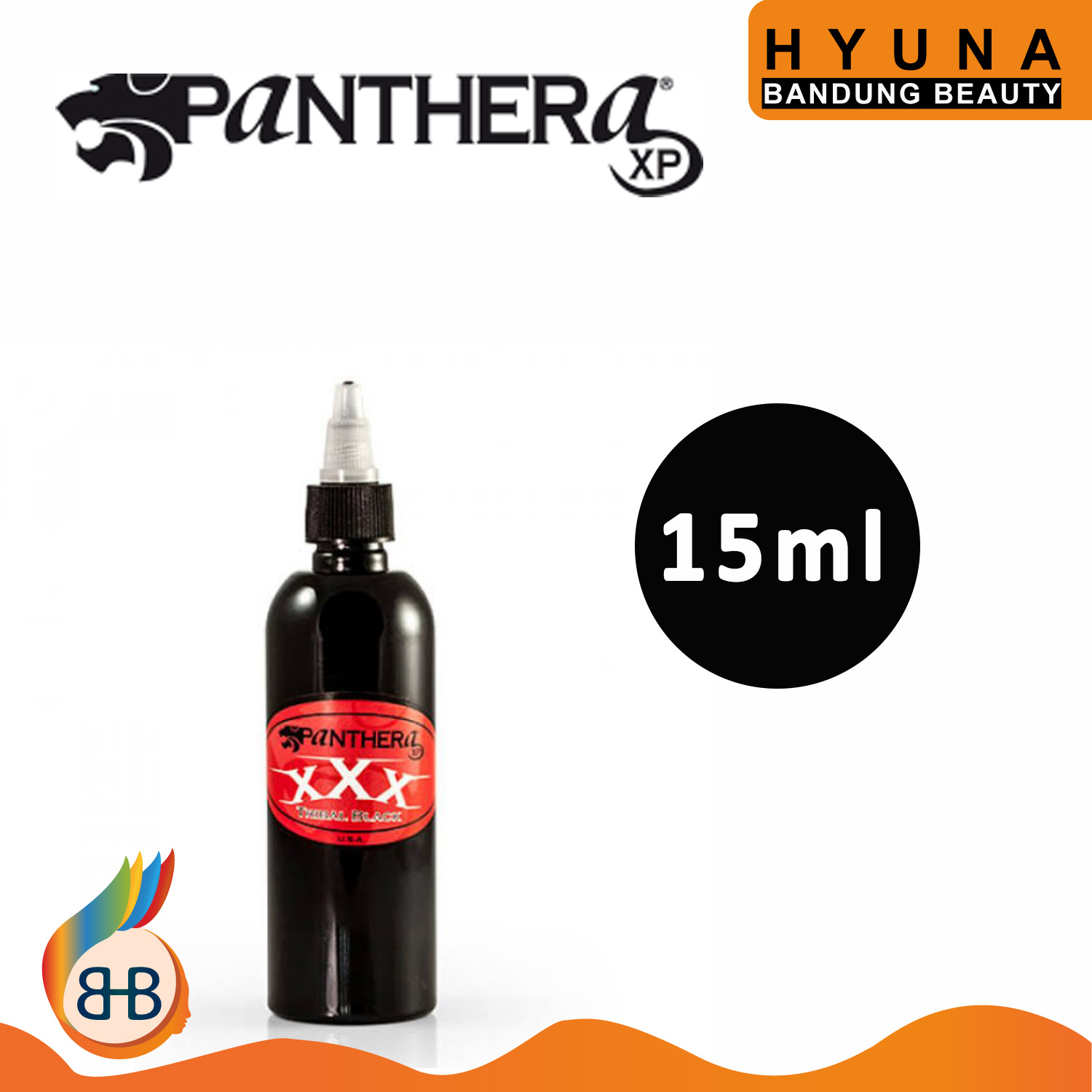 HBB TINTA TATTOO PROFESIONAL PANTHERA INK XXX TRIBAL BLACK Tinta Tato Eceran Hitam Panthera ...