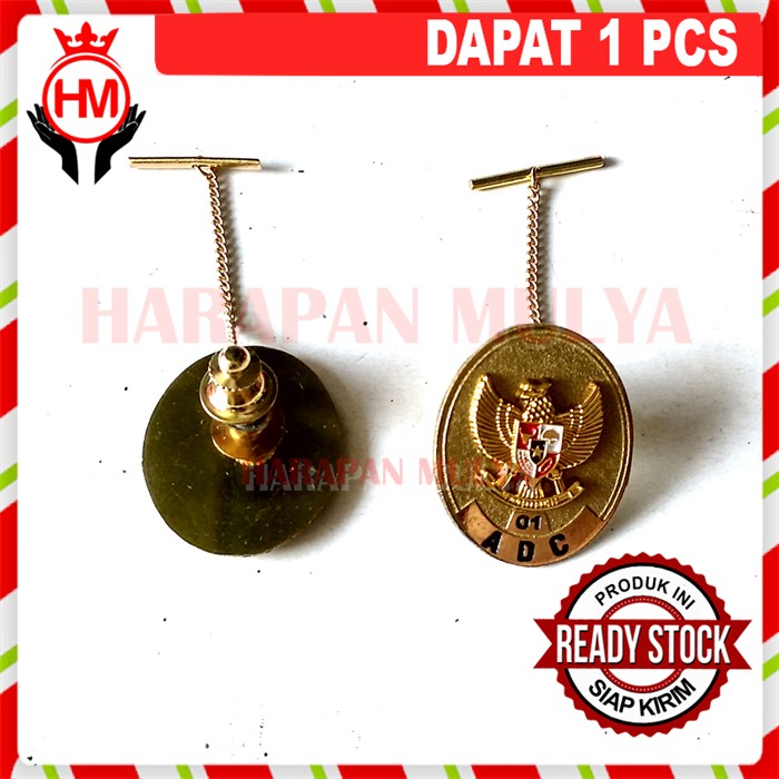Pin ADC 01 Oval dan Rantai - Pin Bros Logo ADC Garuda Logam Kuningan ...