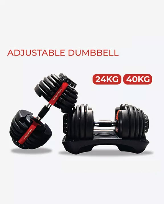 Adjustable Dumbell Dambel Gym Fitness 40kg Larson Performance | Lazada ...