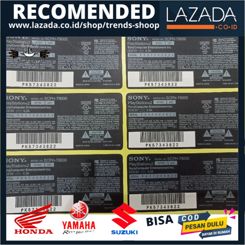 Stiker Label PS2 scph 7xxx | Lazada Indonesia