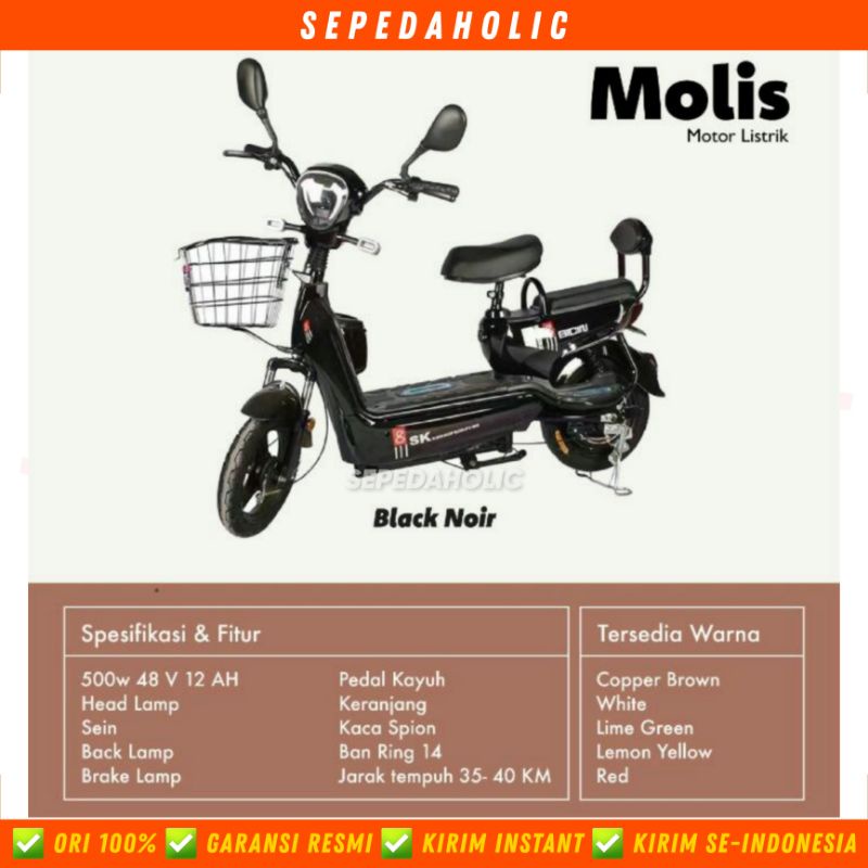 Sepeda Listrik Molis Electric E Bike 500 Watt | Lazada Indonesia