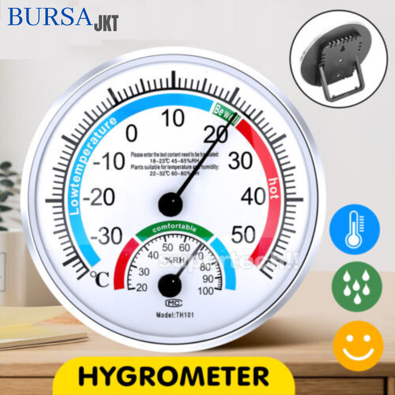 THERMOMETER DINDING / MEJA PENGUKUR SUHU KELEMBAPAN ANALOG TEMPERATURE ...