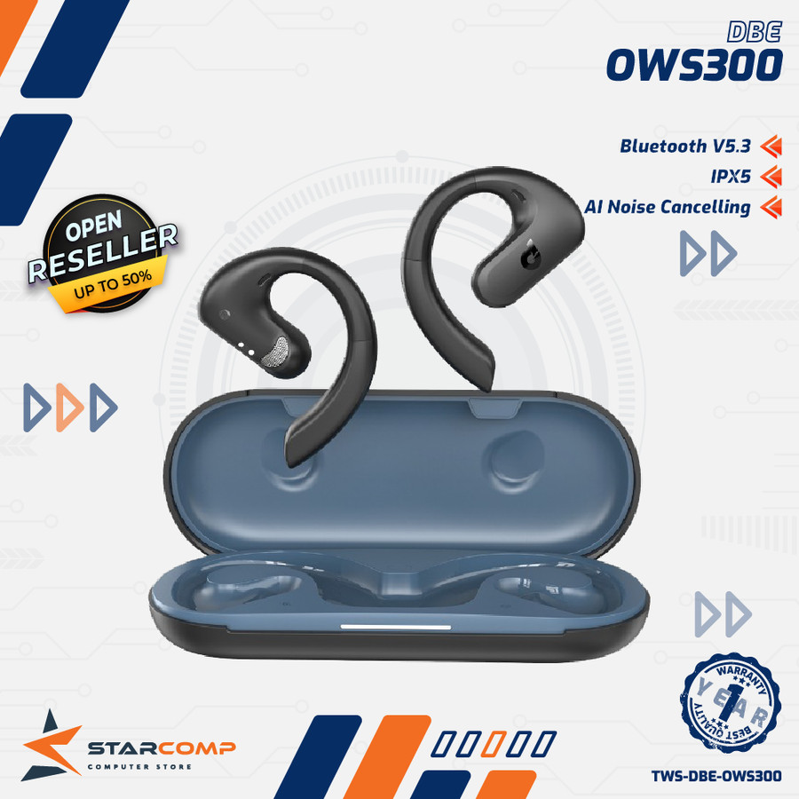 dbE OWS300 Sport Open Ear TWS with AI Noise Canceling Mic | Lazada ...