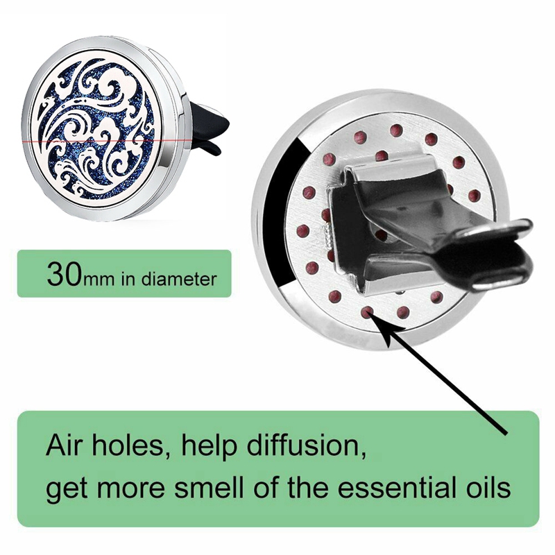 Car Aromatherapy Essential Oil Car Diffuser With 10 Replacement Felt ...