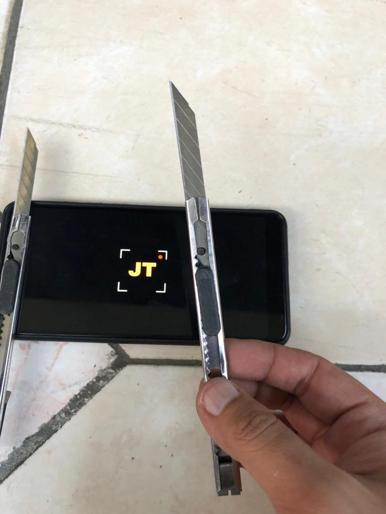 Pisau Cutter Besi Mini 12.5 cm / Cutter Stainless Lancip dan Datar ...