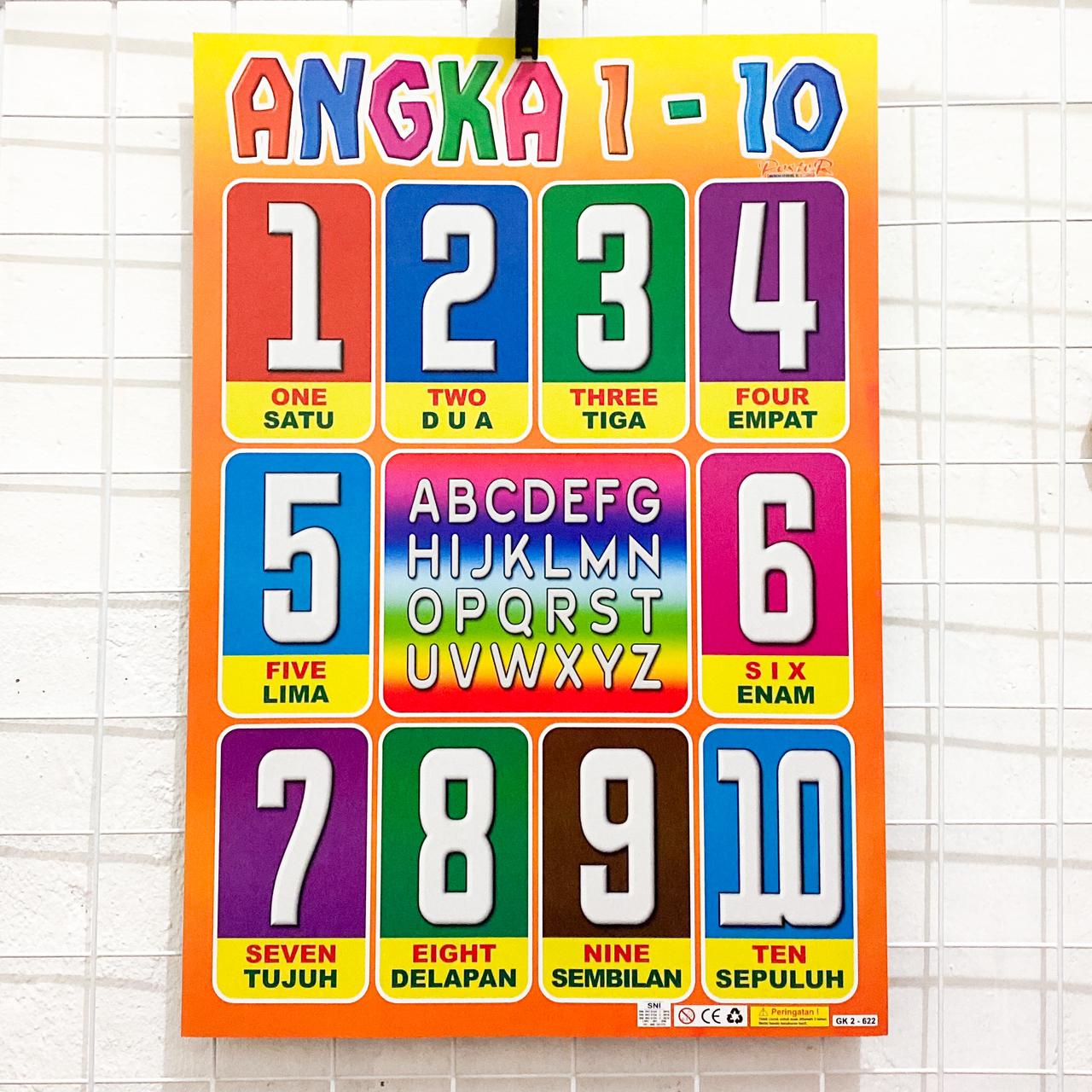 Poster Belajar Huruf Angka Hewan Dan Lainnya - Poster Edukasi Anak ...