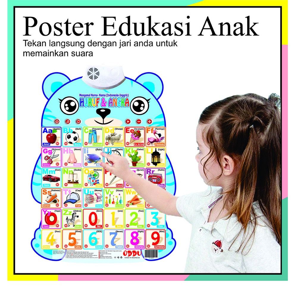 Poster Bersuara Anak Mainan Poster Edukatif Membantu Motorik Anak ...