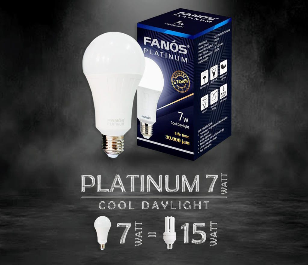 Lampu LED Fanos serie Platinum 7 Watt | Lazada Indonesia