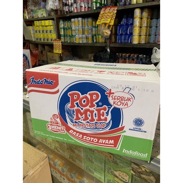 Termurah!! Pop Mie 75 gram 1 Dus isi 24 Pcs (ayam bawang, bakso, soto ...