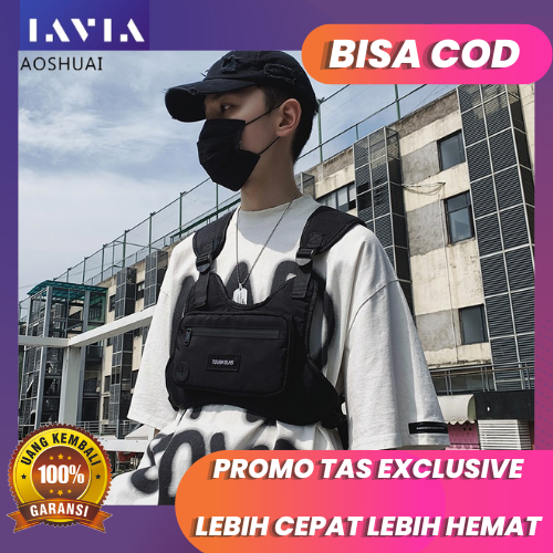 Tas Dada Chest Bag Rompi Gaya Hip Hop Korea KPOP Gaul Rig Bag Backpack ...