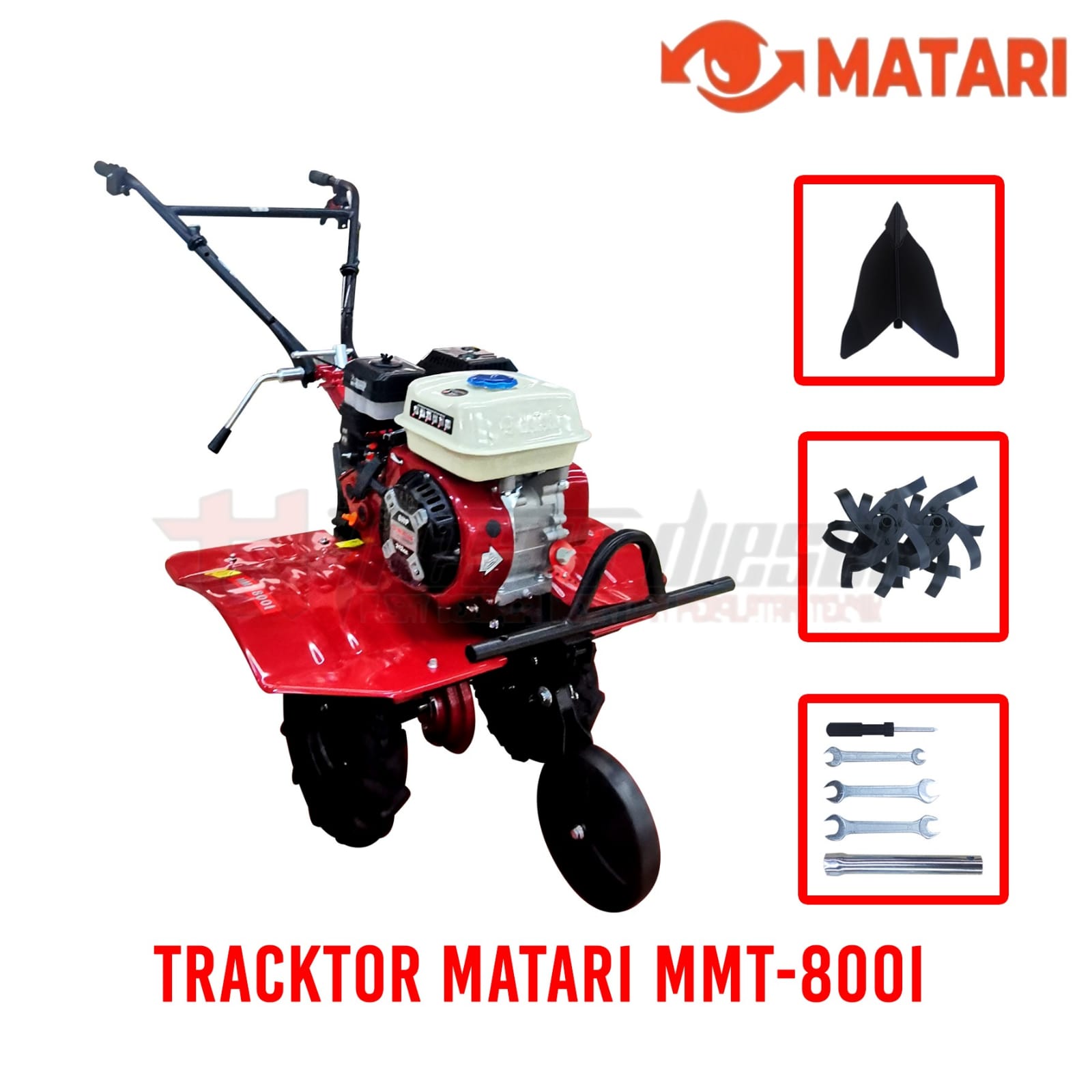 MATARI CULTIVATOR MMT-800I / MESIN GARAP KEBUN/SAWAH MMT800I BENSIN GX200 MATARI 8HP | Lazada ...