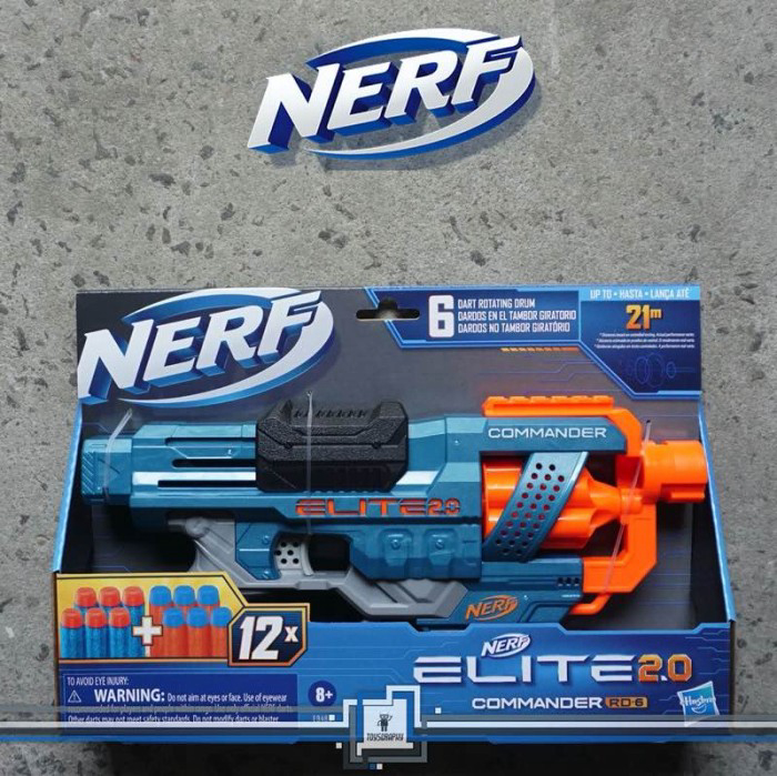 Nerf Elite 2.0 COMMANDER RD6 Disruptor RD-6 12 Darts Strongarm | Lazada ...