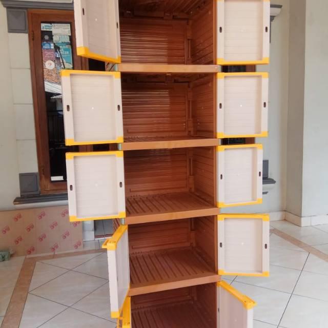 Lemari plastik mini club 5 susun WSP | Lazada Indonesia