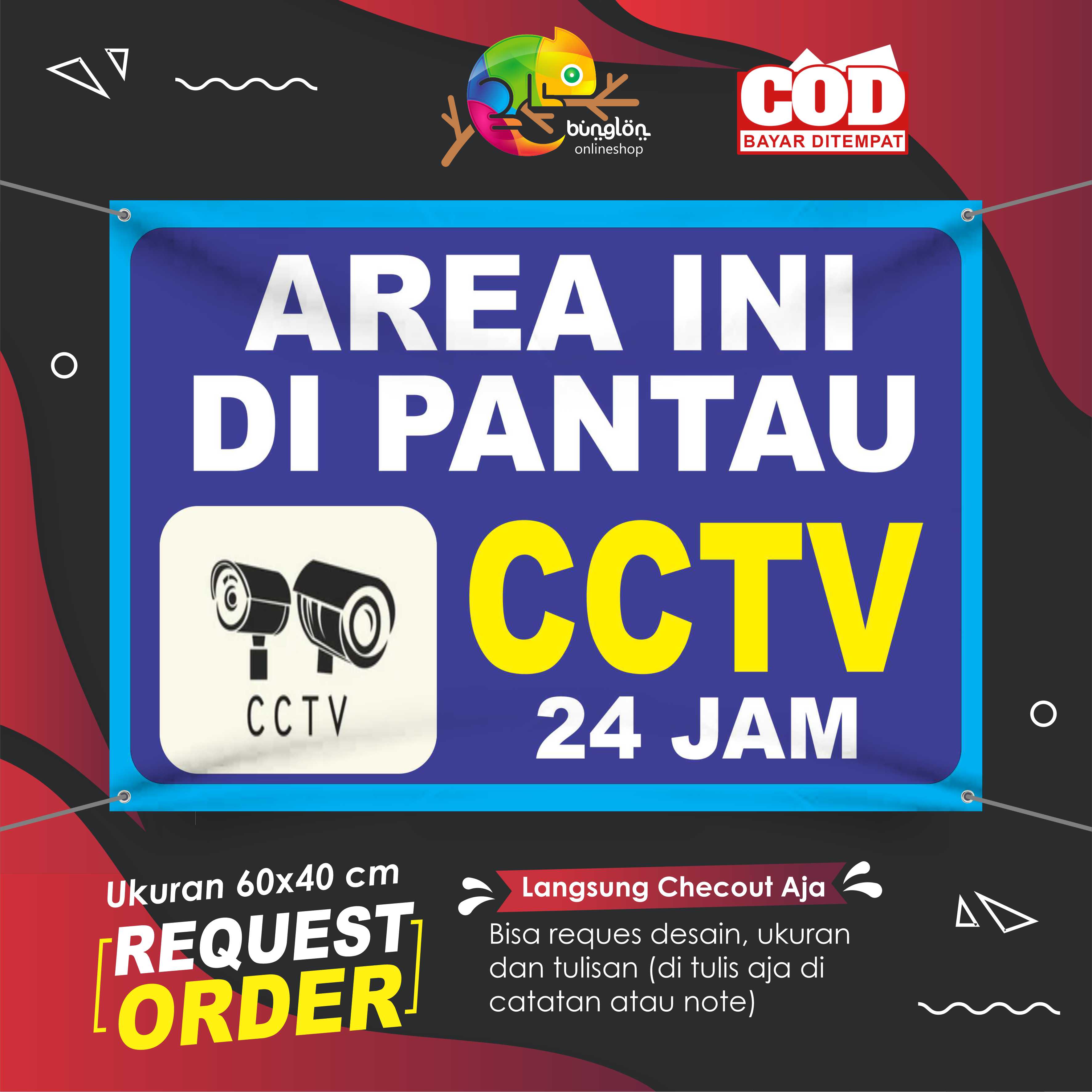 Spanduk Banner Area ini Dipantau CCTV | Lazada Indonesia