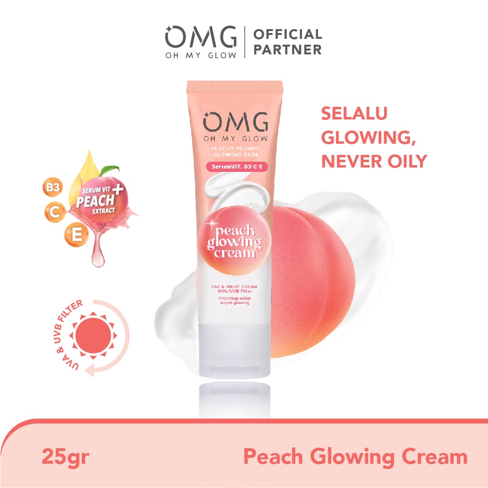 OMG OH MY GLOW PEACH GLOWING CREAM 25g | Lazada Indonesia